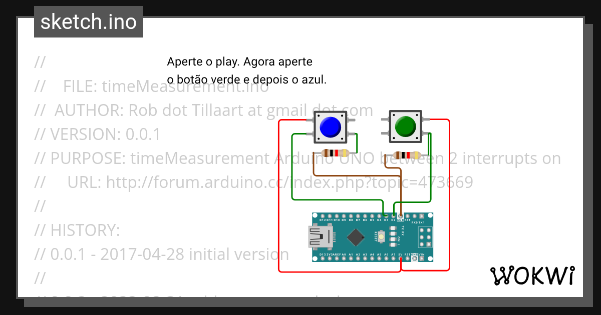 Cronógrafo Balístico - Wokwi ESP32, STM32, Arduino Simulator