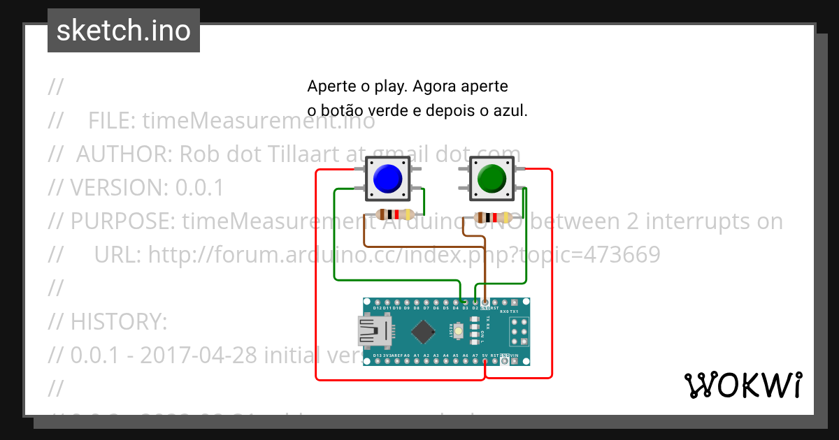 Cronógrafo Balístico - Wokwi ESP32, STM32, Arduino Simulator