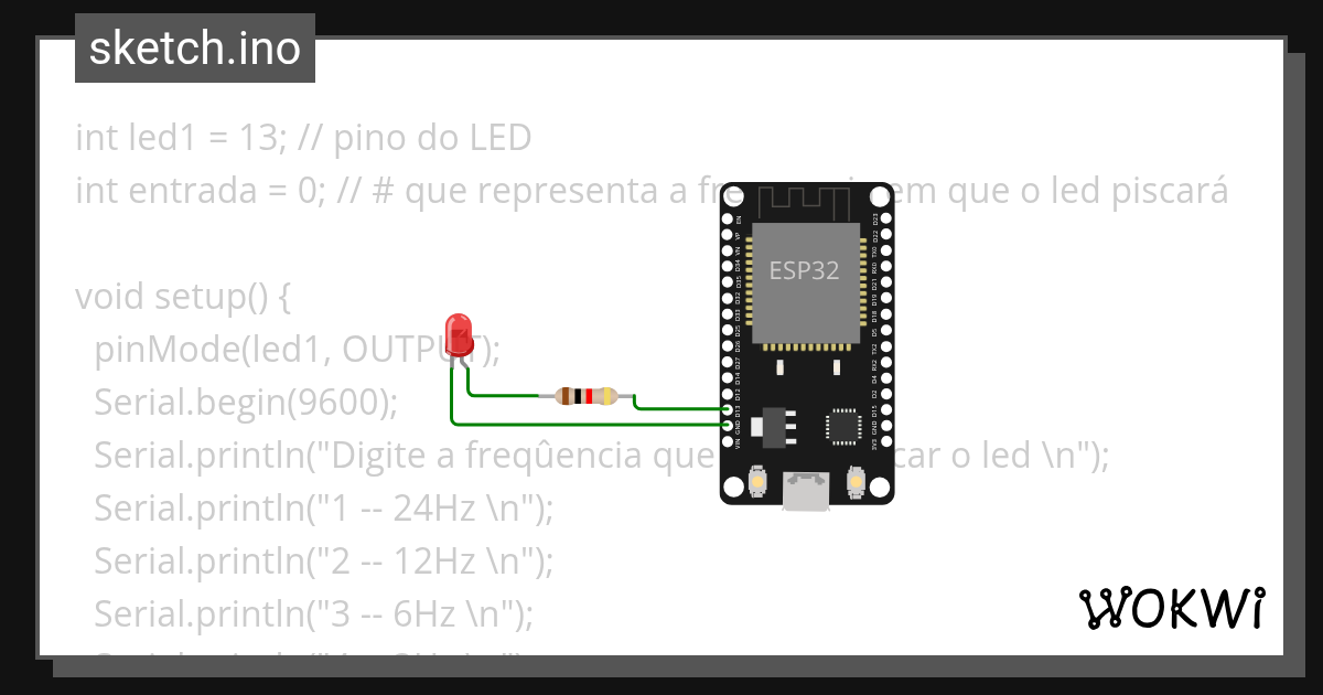Relat 2 ex 3 - Wokwi ESP32, STM32, Arduino Simulator