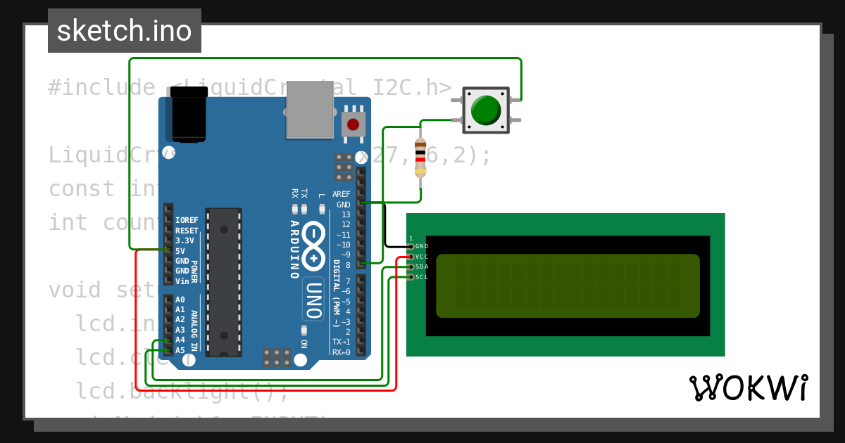 Arduino Counter Button Wokwi Esp32 Stm32 Arduino Simulator 2909