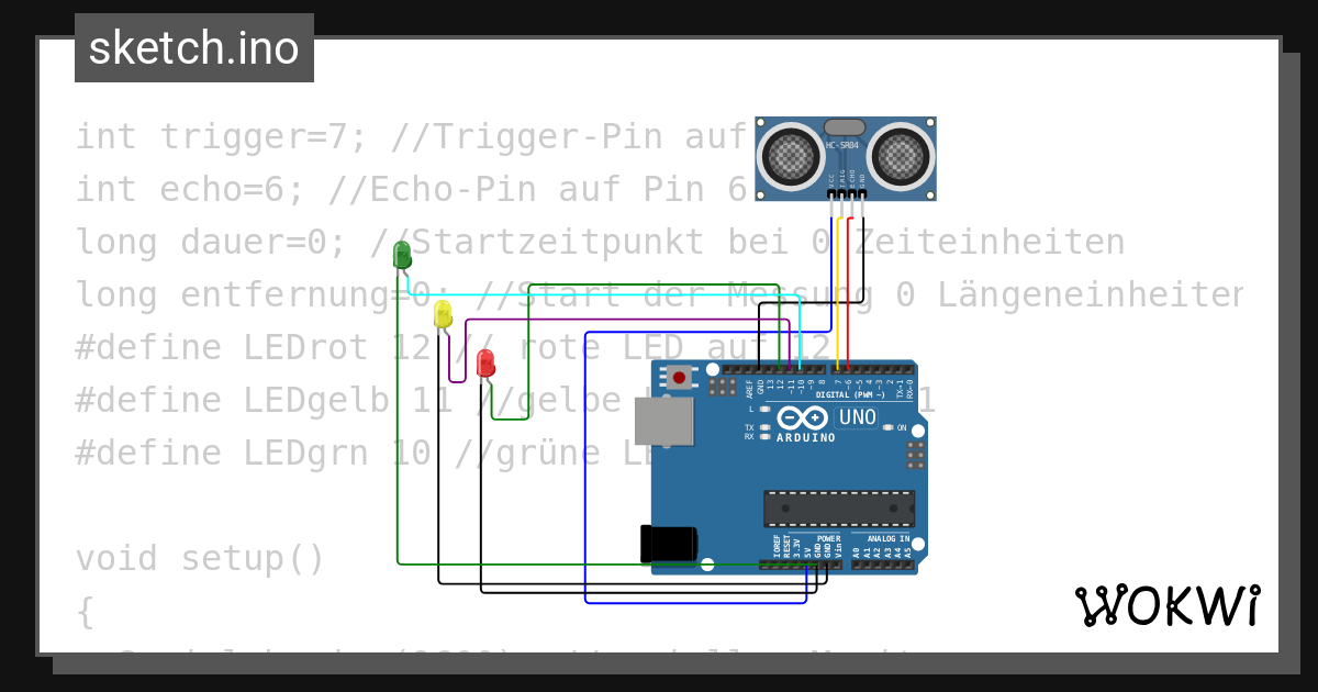 Ultraschallsensor Edit Wokwi Esp32 Stm32 Arduino Simulator