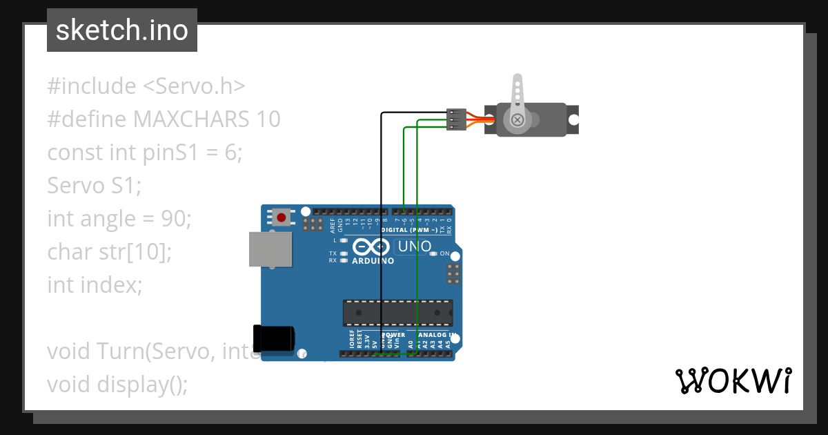 Turn 1 Motor - Wokwi ESP32, STM32, Arduino Simulator