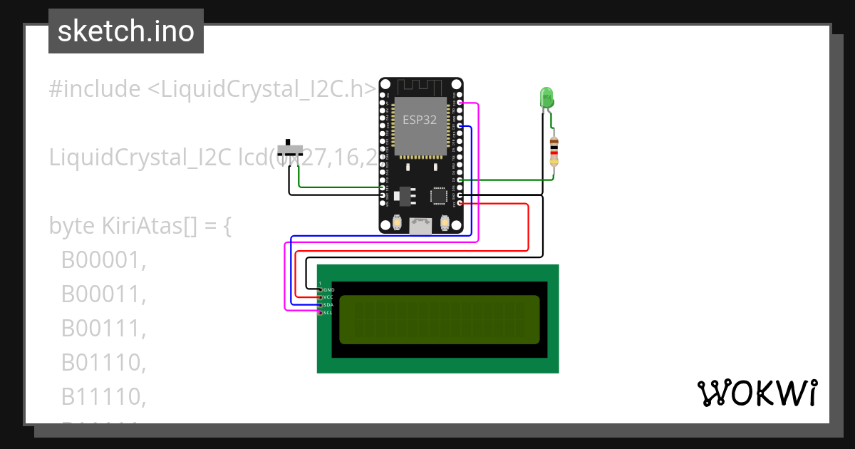 LED + SW Practice - Wokwi ESP32, STM32, Arduino Simulator
