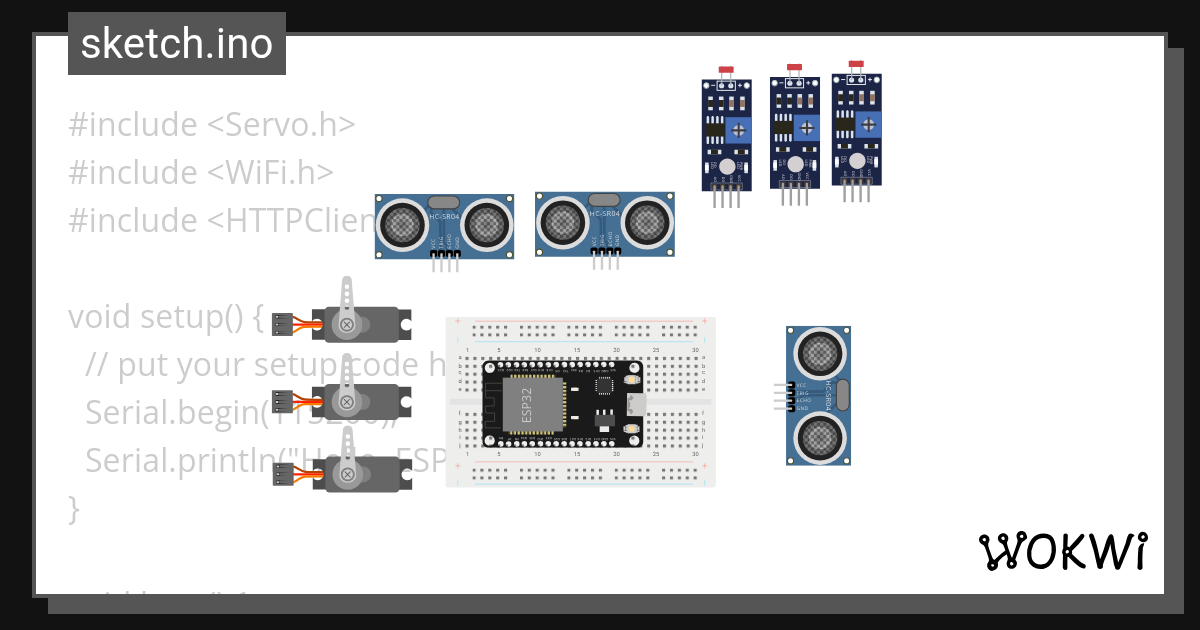 Sampah Otomatis Wokwi Esp32 Stm32 Arduino Simulator 6797