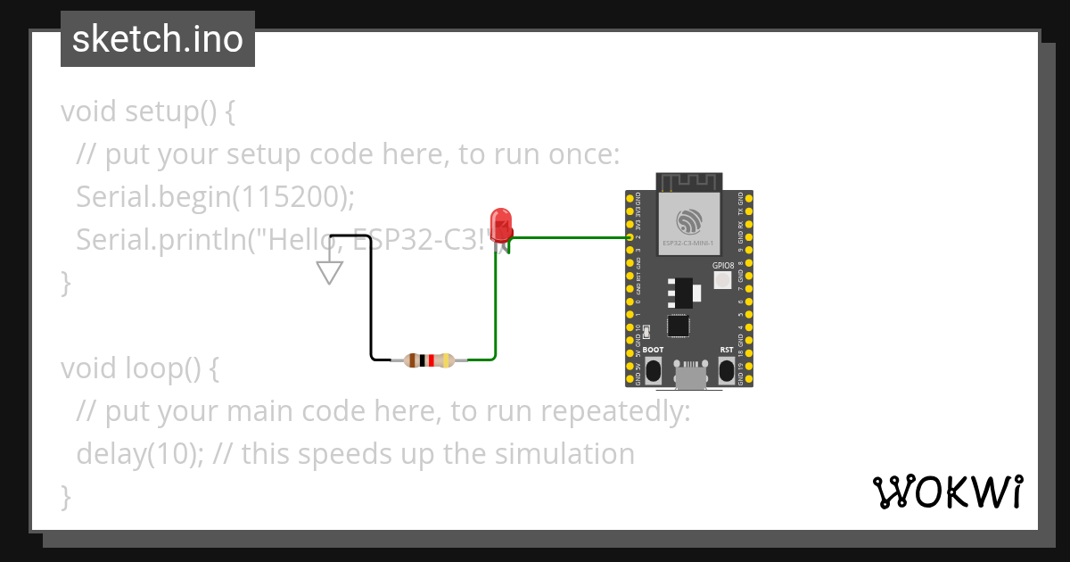 Blink Wokwi Esp32 Stm32 Arduino Simulator 0403