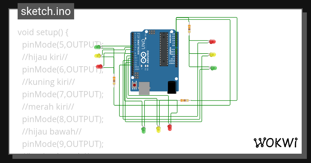 Traffic Light Copy Wokwi Esp32 Stm32 Arduino Simulator 1880