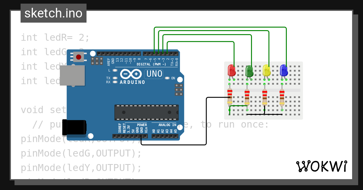 跑馬燈 Wokwi Esp32 Stm32 Arduino Simulator 