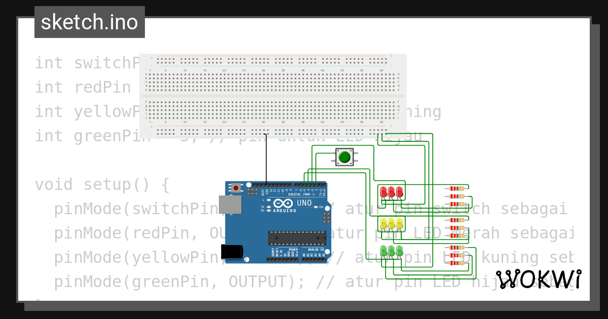 Traffic Lamp Wokwi Esp32 Stm32 Arduino Simulator 5721