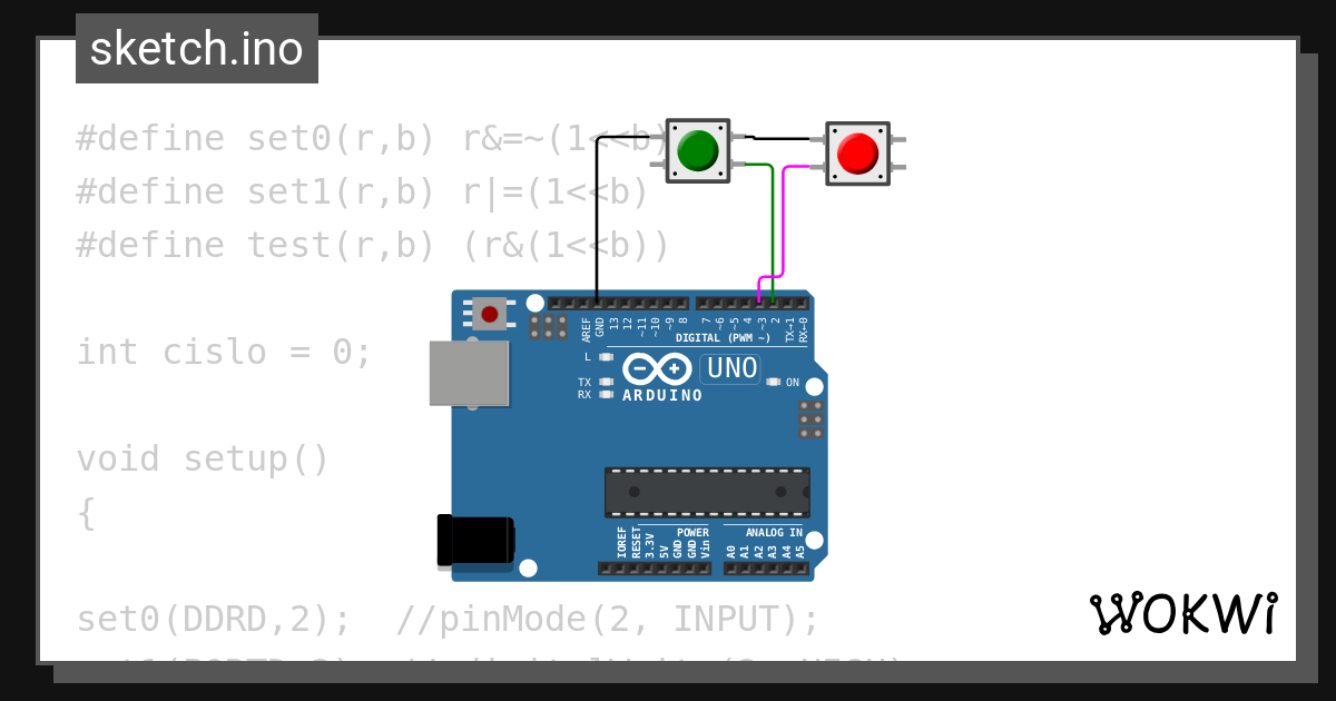 Tlacitko Wokwi Esp32 Stm32 Arduino Simulator