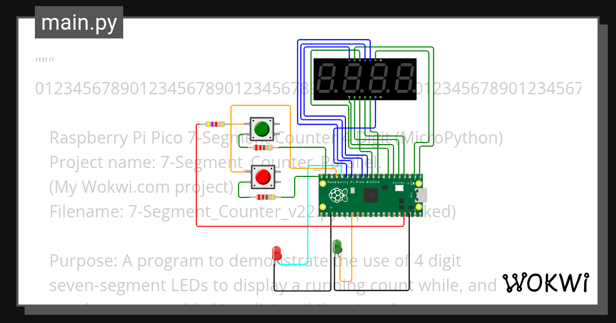 7-Segment_Counter_Parallel - Wokwi ESP32, STM32, Arduino Simulator