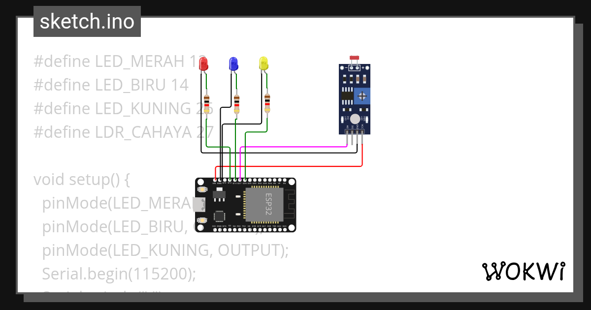Ica Wahyu Diana - 202010370311220 - TUGAS PIRDAS 6J - Wokwi ESP32, STM32, Arduino Simulator