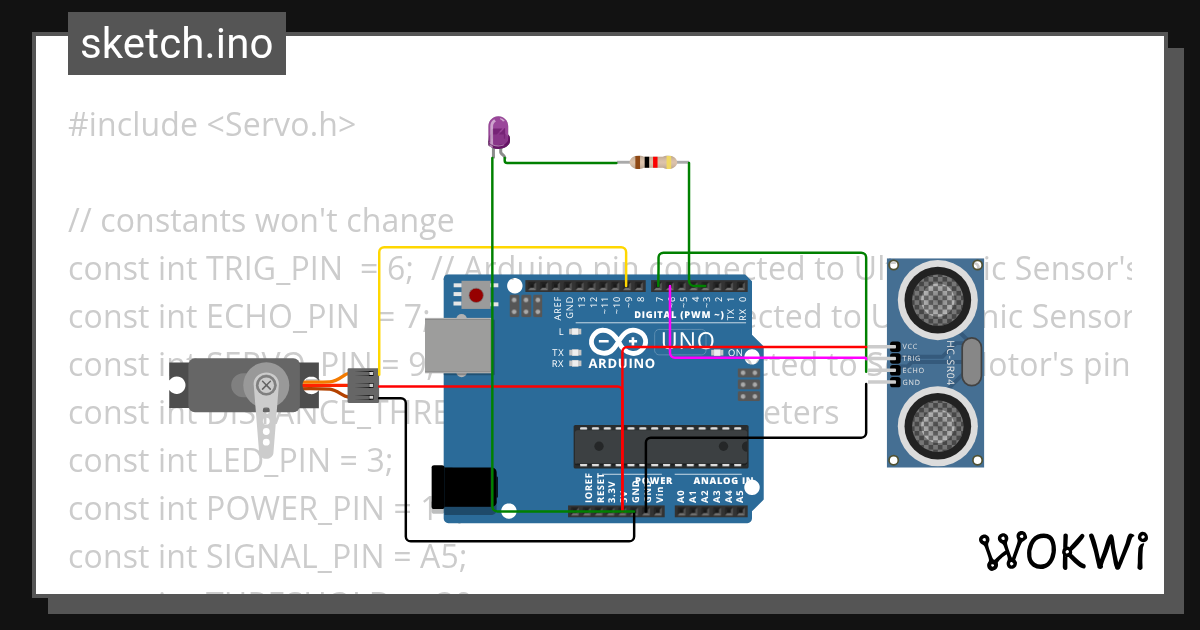 auto hand sanitizer - Wokwi ESP32, STM32, Arduino Simulator