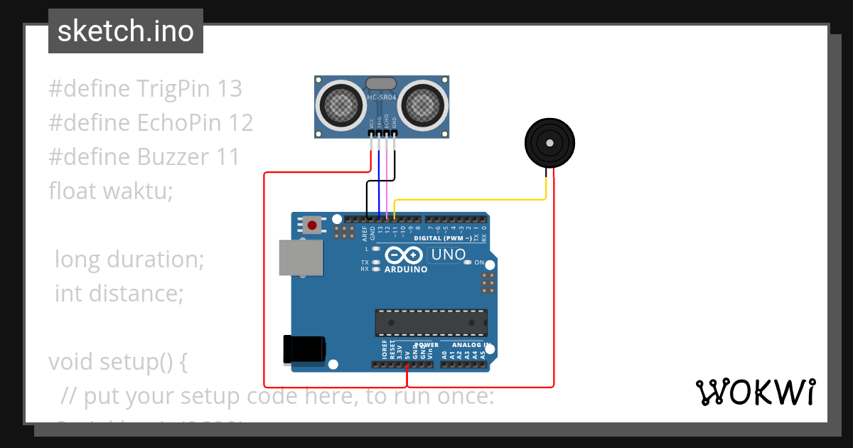 ultrasonik - Wokwi ESP32, STM32, Arduino Simulator