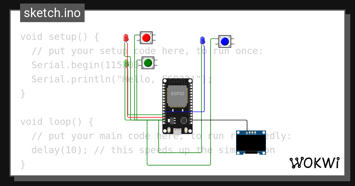 задание 7 Wokwi Esp32 Stm32 Arduino Simulator