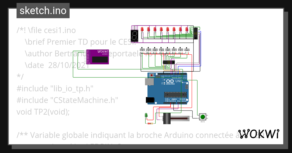 TP2 part 5 - Wokwi Arduino and ESP32 Simulator