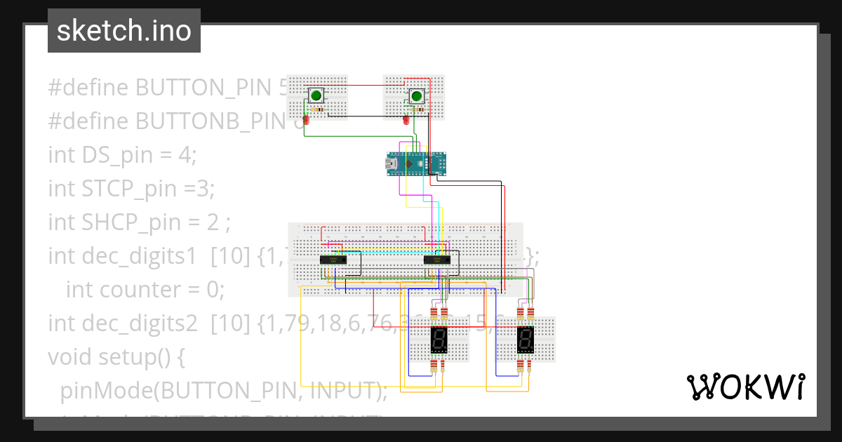 contatore 2 digit 7 segmenti con 74hc595 Copy4Copy Copy - Wokwi ESP32, STM32, Arduino Simulator