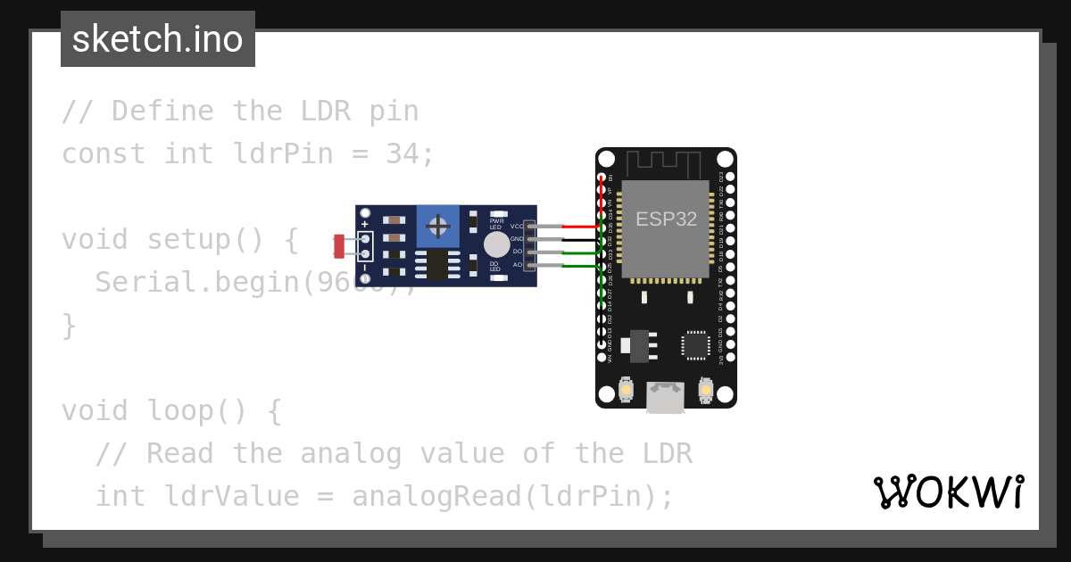 Ldr Wokwi Esp32 Stm32 Arduino Simulator 6495