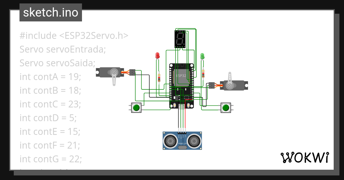 Projeto Sensor Ultrasonico Wokwi Esp32 Stm32 Arduino Simulator 2143
