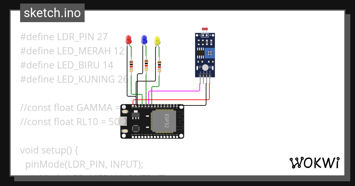 Tugas_Piranti Cerdas_LED_LDR_264_Gita Swari Kinanthi Ratnaning Utami - Wokwi ESP32, STM32 ...