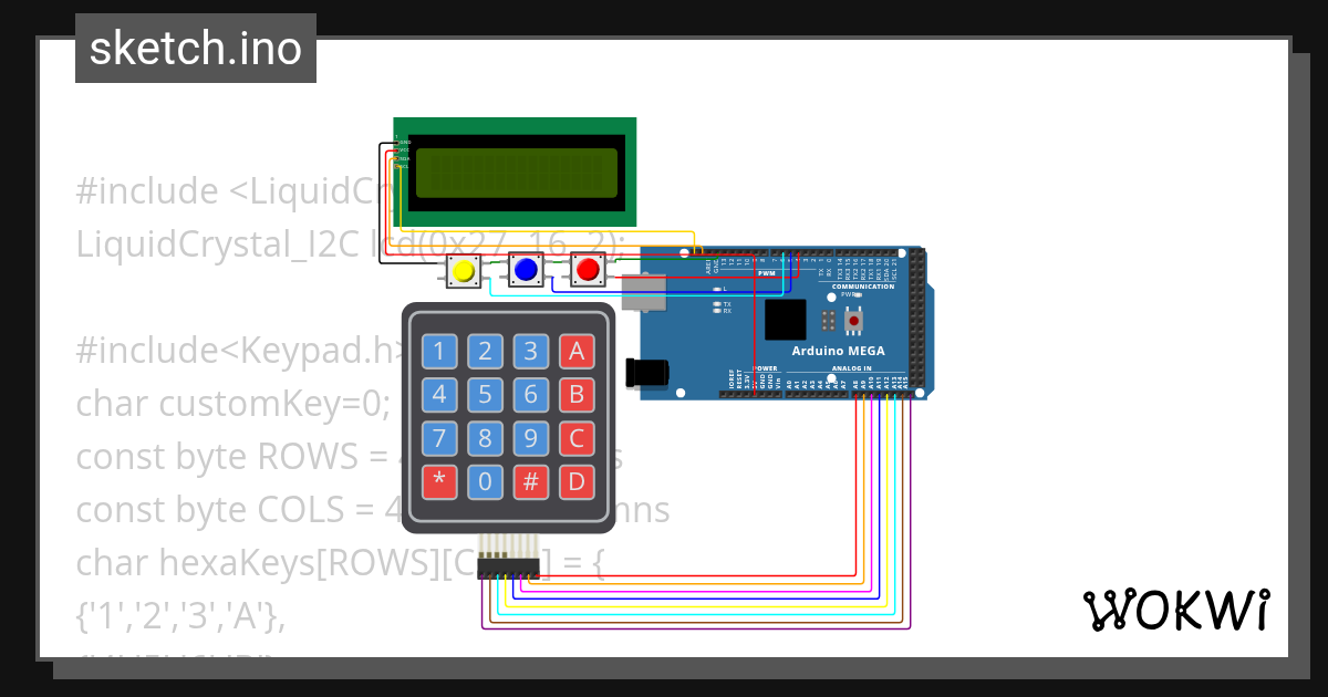 Counter + Keyboard + LCD 03 - Wokwi ESP32, STM32, Arduino Simulator