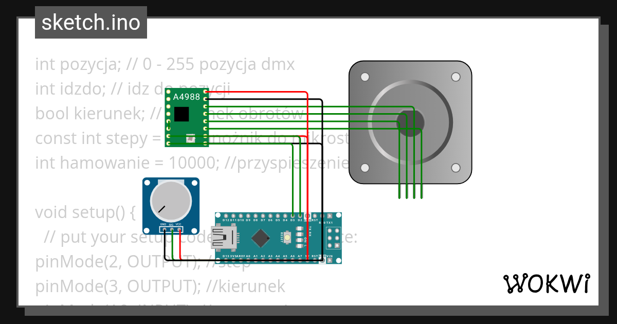 Obracanie Silnikiem Wokwi Esp32 Stm32 Arduino Simulator 7406