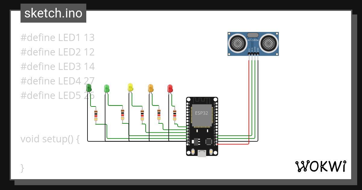 Sensor de ré - Wokwi ESP32, STM32, Arduino Simulator Sensor de ré - Wokwi ESP32, STM32, Arduino Simulator
