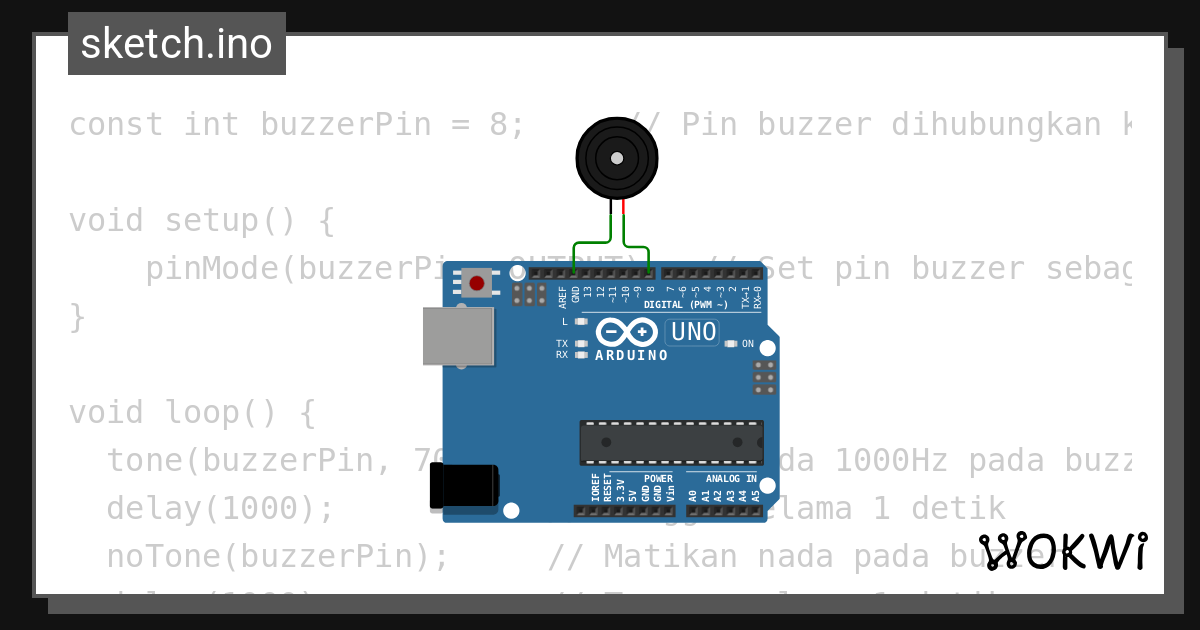 Buzzer Wokwi Esp32 Stm32 Arduino Simulator