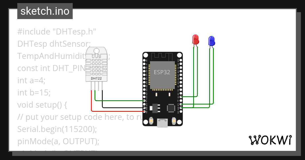 dht temp - Wokwi ESP32, STM32, Arduino Simulator