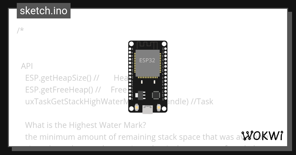 11 - Memory 内存优化 - Wokwi ESP32, STM32, Arduino Simulator