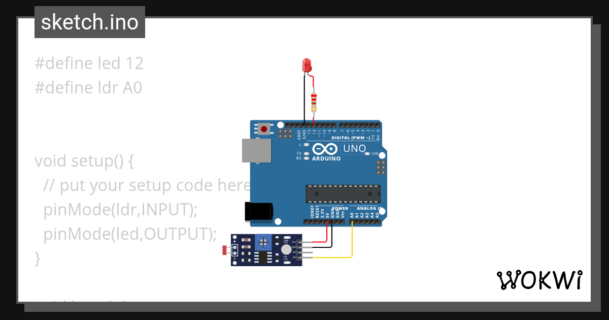 LDR Devre - Wokwi ESP32, STM32, Arduino Simulator LDR Devre - Wokwi ESP32, STM32, Arduino Simulator