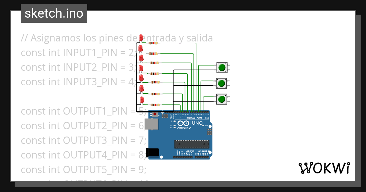 Decodificador b a d - Wokwi ESP32, STM32, Arduino Simulator