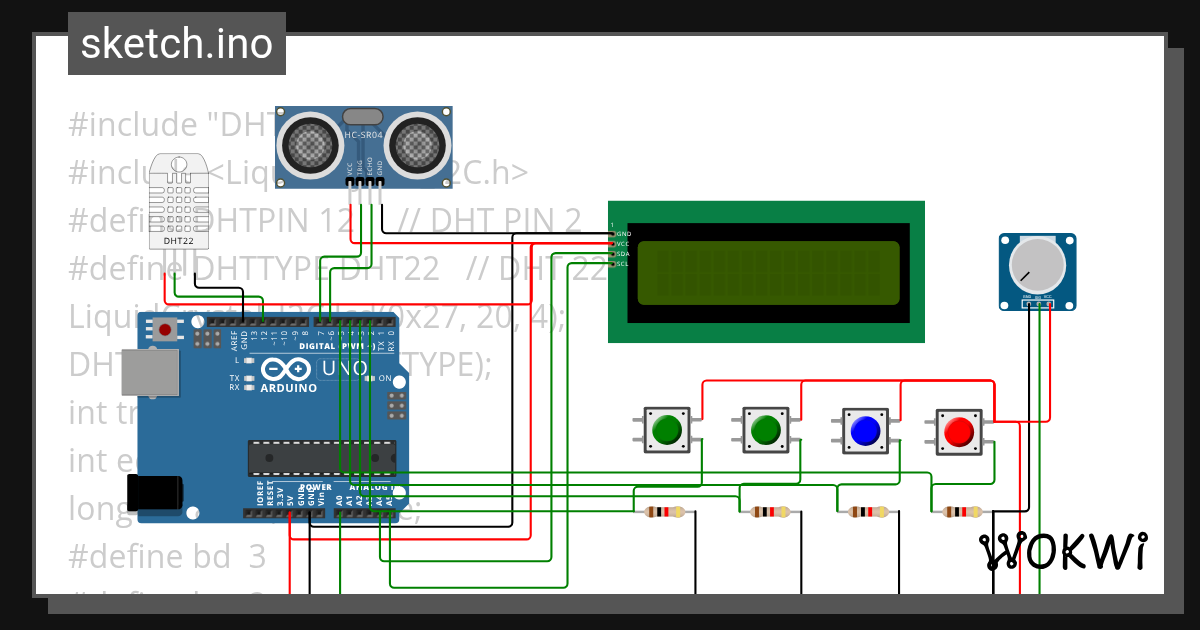 monitoring menu lcd - Wokwi ESP32, STM32, Arduino Simulator