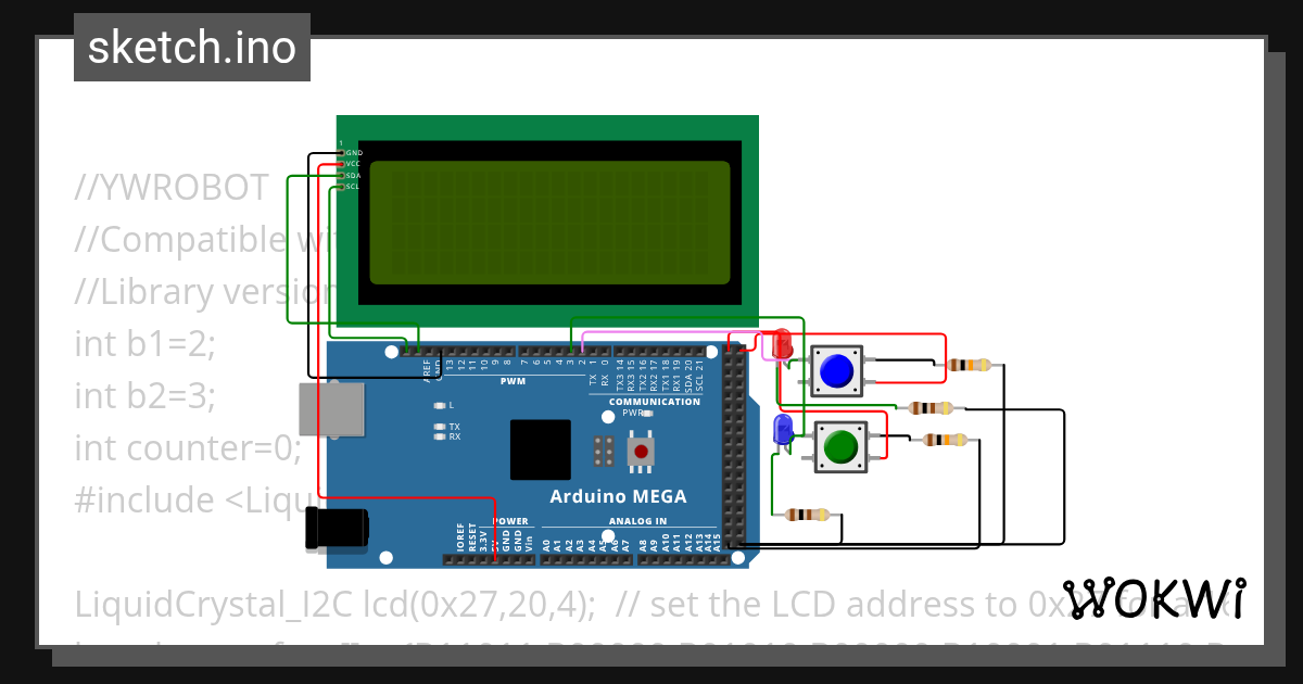 playing with cahracters - Wokwi ESP32, STM32, Arduino Simulator