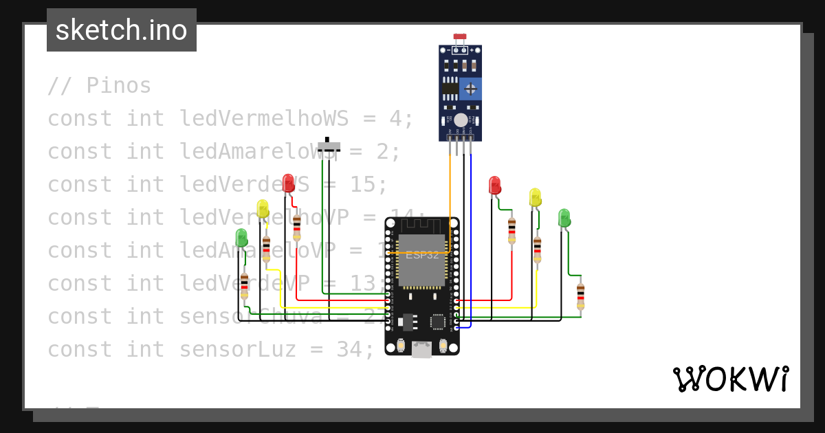 Projeto 2 Experimentação Wokwi Esp32 Stm32 Arduino Simulator 7575