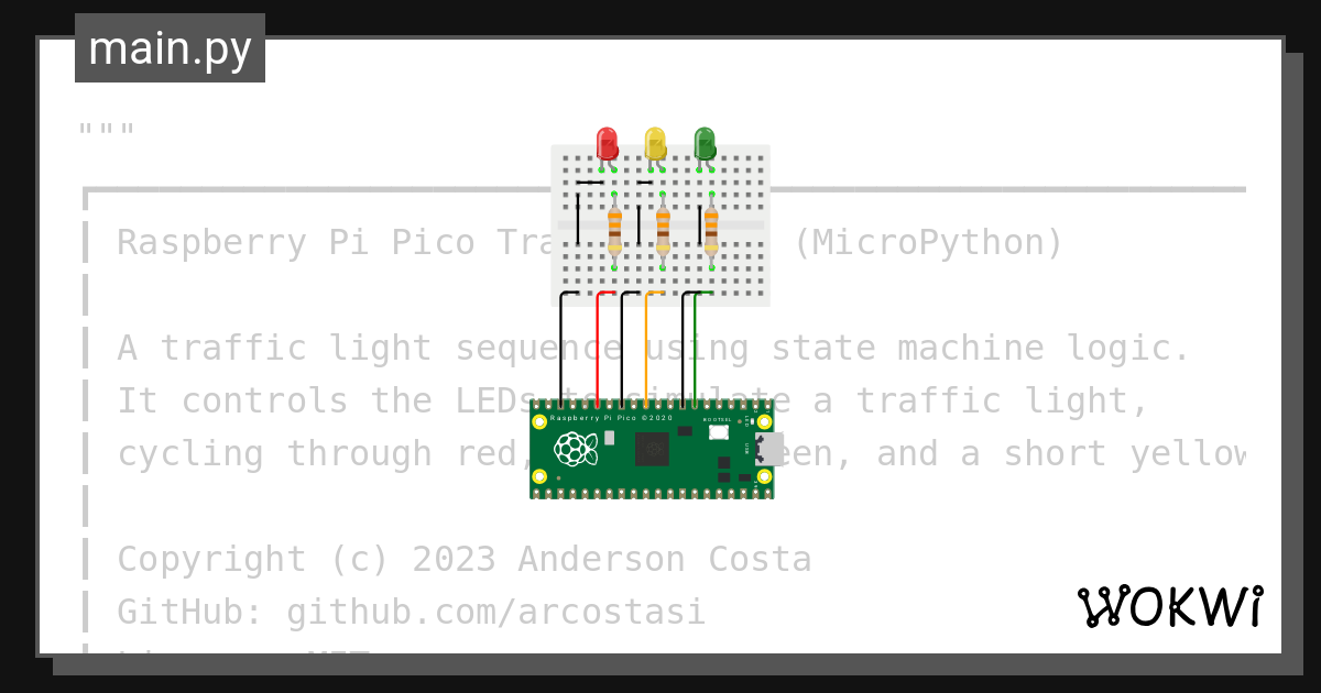 Traffic Light Ari Wokwi Esp32 Stm32 Arduino Simulator 1082