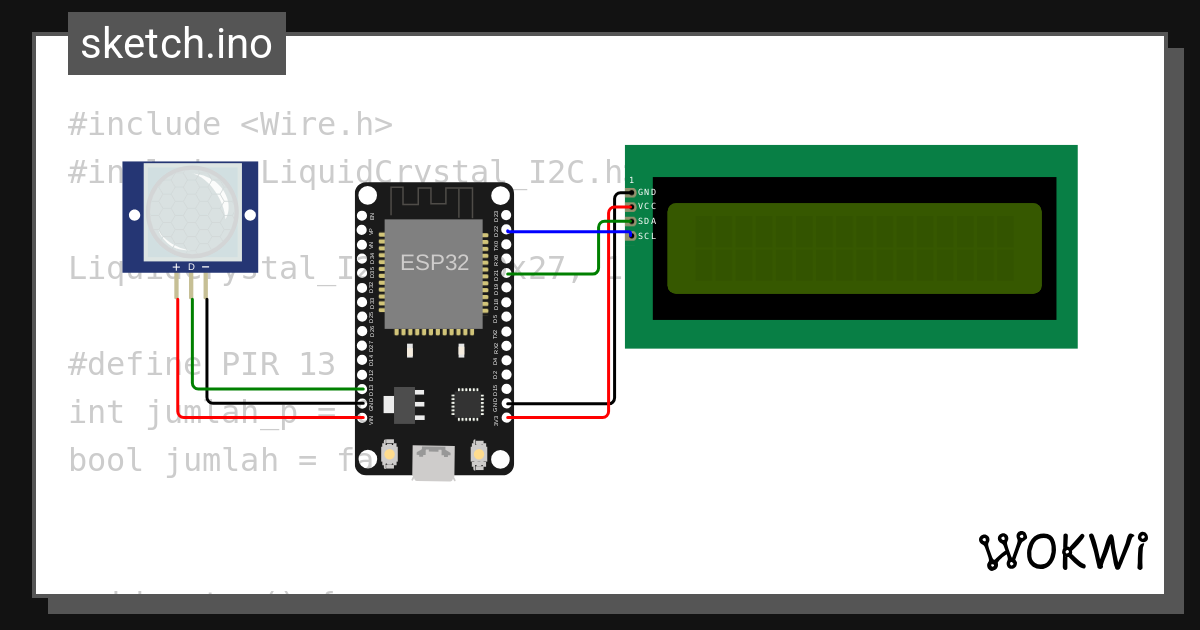 Pir Masuk Wokwi Esp32 Stm32 Arduino Simulator 8405
