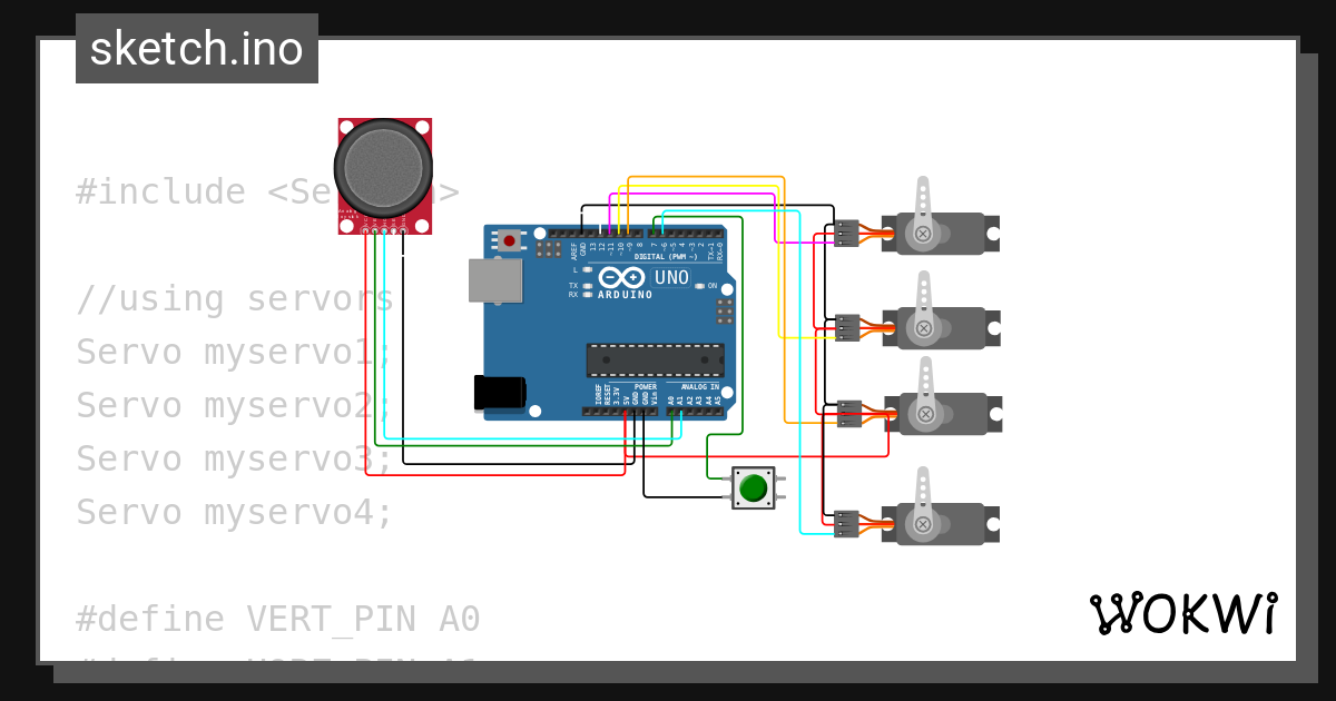 Secon Prototipe Robotic Arm Wokwi Esp32 Stm32 Arduino Simulator 6870