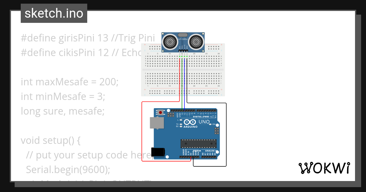 Hc Sr 04mesafeolcme Wokwi Esp32 Stm32 Arduino Simulator
