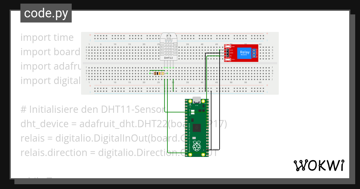 DHT22 - Wokwi ESP32, STM32, Arduino Simulator