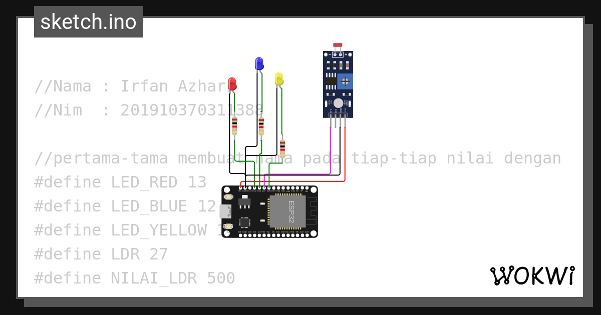 Ledtest Wokwi Esp32 Stm32 Arduino Simulator 