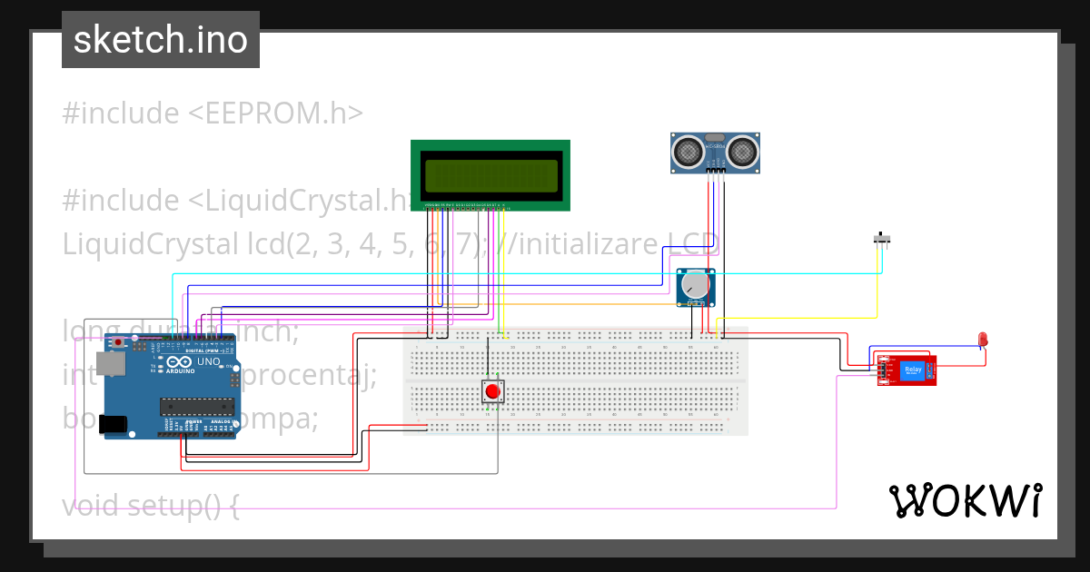 Nivel apa final - Wokwi ESP32, STM32, Arduino Simulator