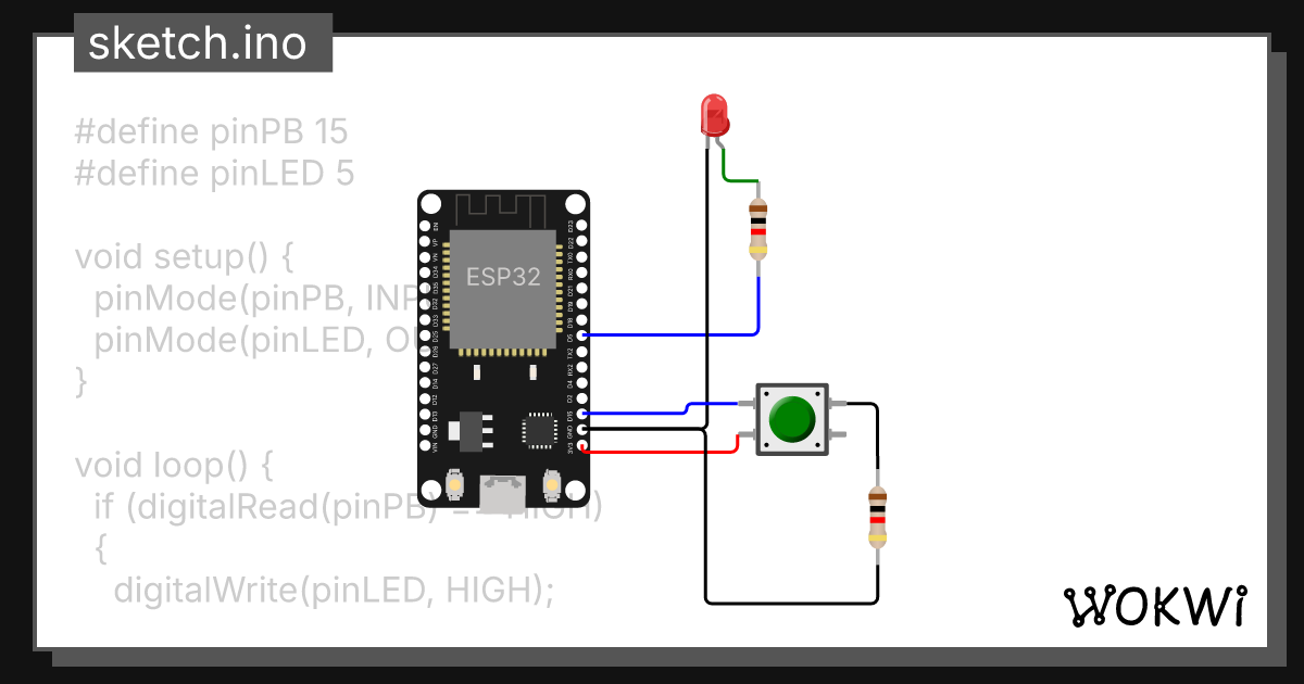External Pull Up Resistor Wokwi ESP32 STM32 Arduino Simulator