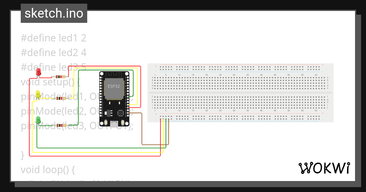 tugas 3 - Wokwi ESP32, STM32, Arduino Simulator tugas 3 - Wokwi ESP32, STM32, Arduino Simulator
