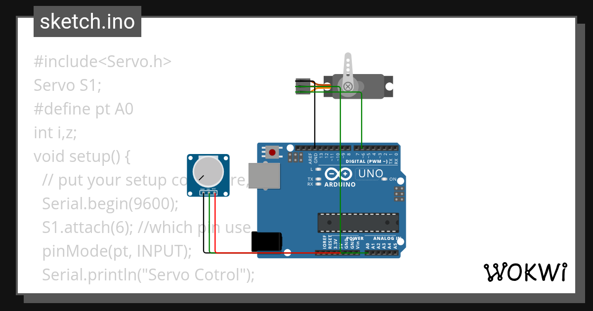 Servo Control - Wokwi ESP32, STM32, Arduino Simulator