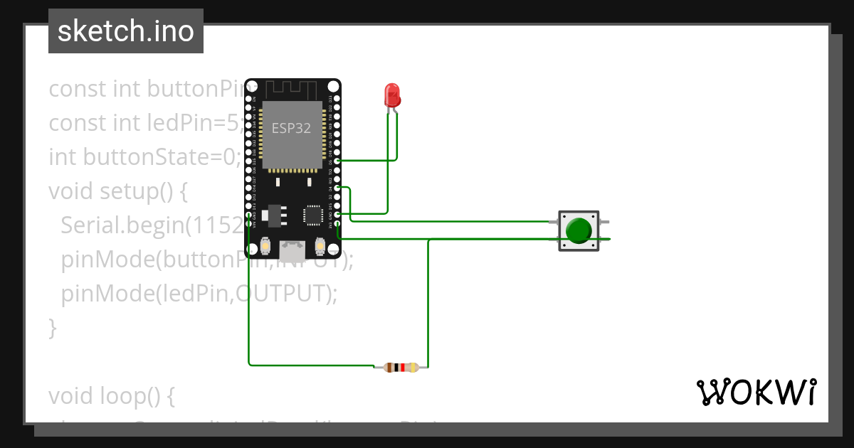 push button - Wokwi ESP32, STM32, Arduino Simulator