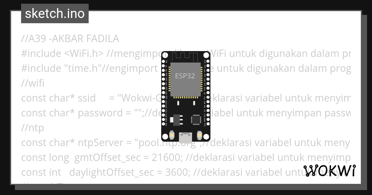 Tugas 18 Akbar Fadila Wokwi Esp32 Stm32 Arduino Simulator 3301