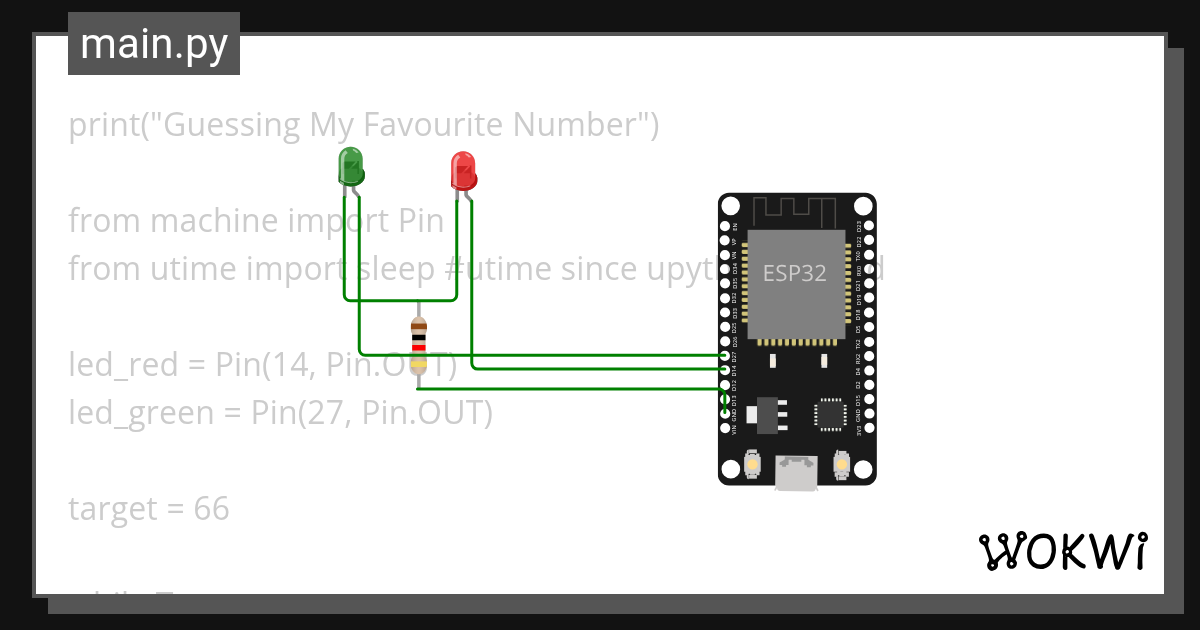 num guess - Wokwi ESP32, STM32, Arduino Simulator