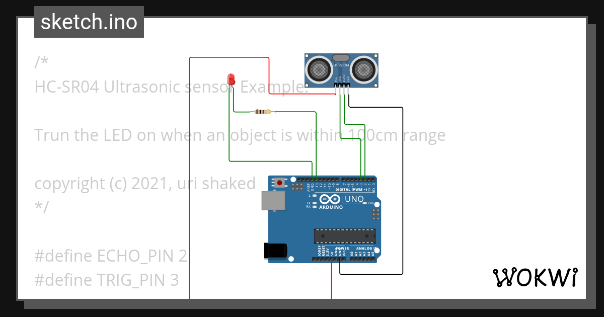ultrasonic sensor_by regu,prabin - Wokwi ESP32, STM32, Arduino Simulator