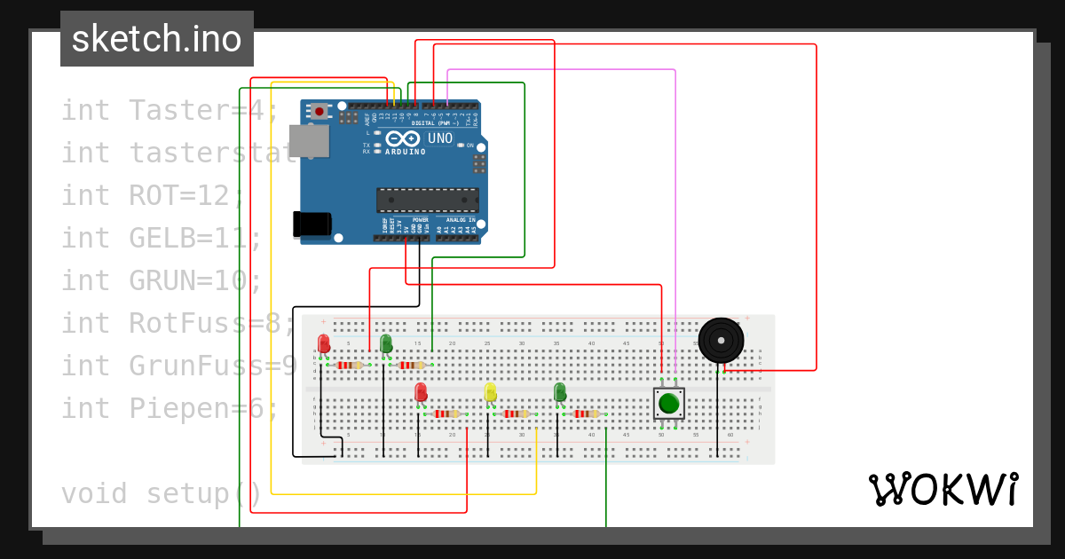 Projektampelsystemandfußgängerandpiepen Wokwi Esp32 Stm32 Arduino Simulator 
