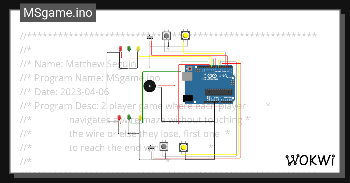 Game Project - Wokwi ESP32, STM32, Arduino Simulator
